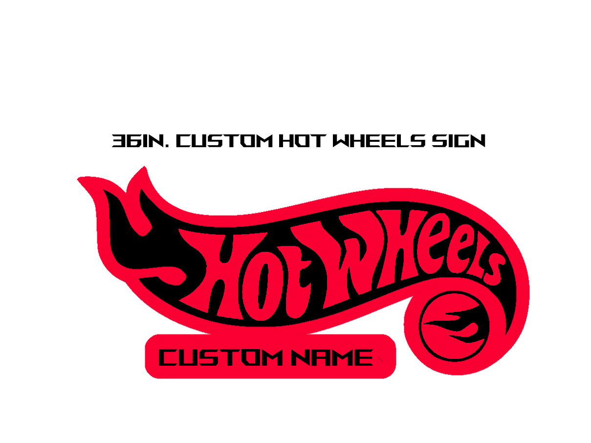 36in hot wheels Custom Name Sign | JLH KRAFTS